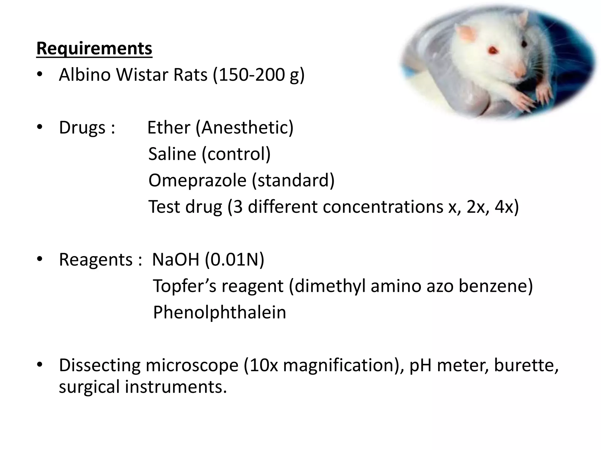 Screening of anti ulcer drugs - Dr Divya Krishnan | PPTX