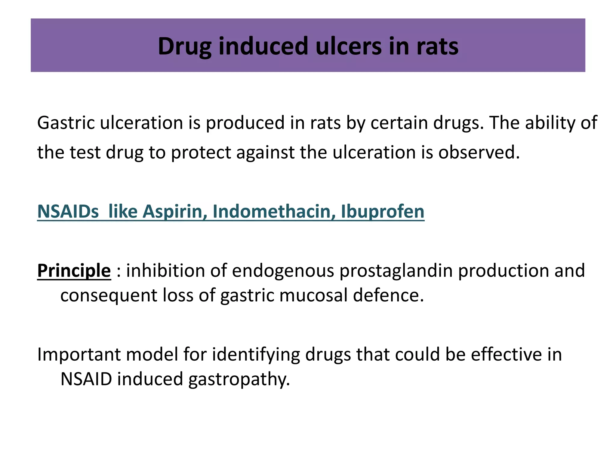 Screening of anti ulcer drugs - Dr Divya Krishnan | PPTX