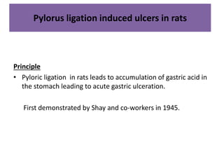 Screening of anti ulcer drugs - Dr Divya Krishnan | PPTX
