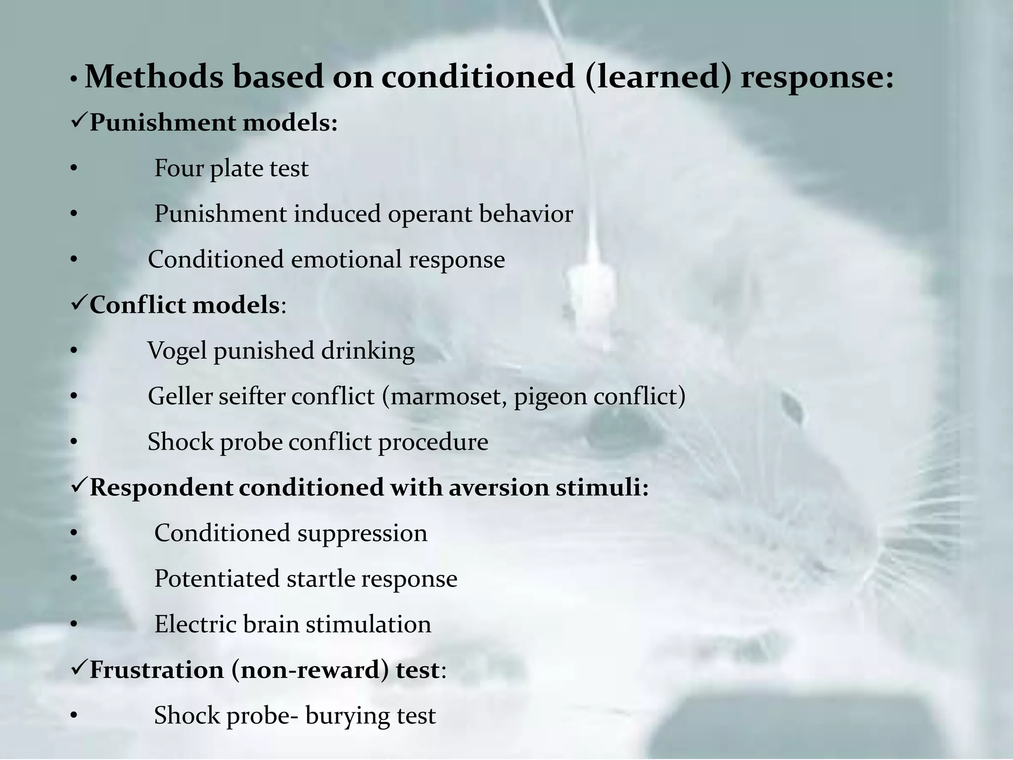 Screening of anxiolytic agents | PPTX