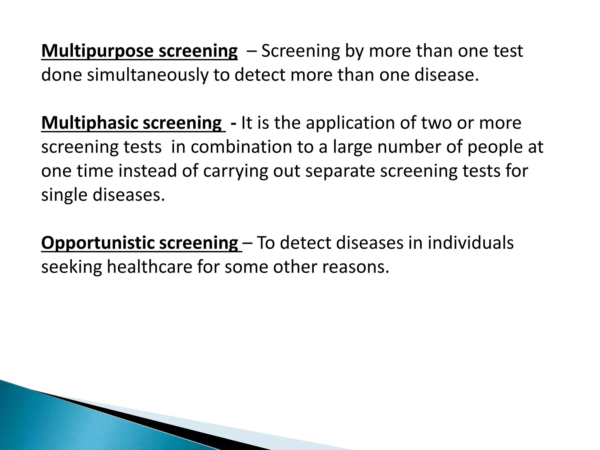 Screening of diseases | PPTX