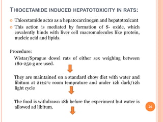 Screening of hepatoprotective drugs | PPTX