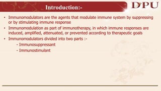 Screening of immunomodulatory drugs | PPTX