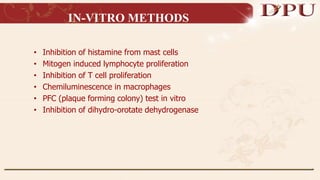 Screening of immunomodulatory drugs | PPTX
