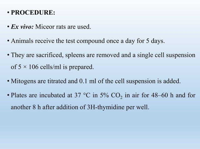 Screening of immuno pharmacological agents | PPT