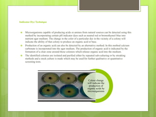 Screening of industrial important organsm | PPTX | Chemistry | Science