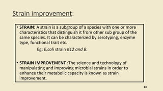 Screening of metabolite and various rDNA technology for strain ...