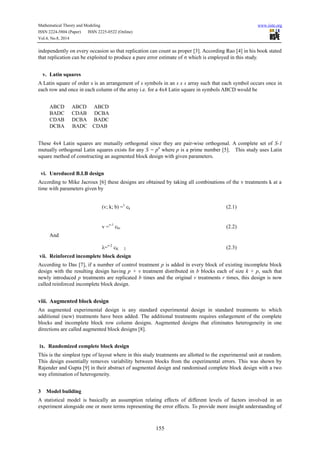 Screening of new strains of sugarcane using augmented block designs | PDF