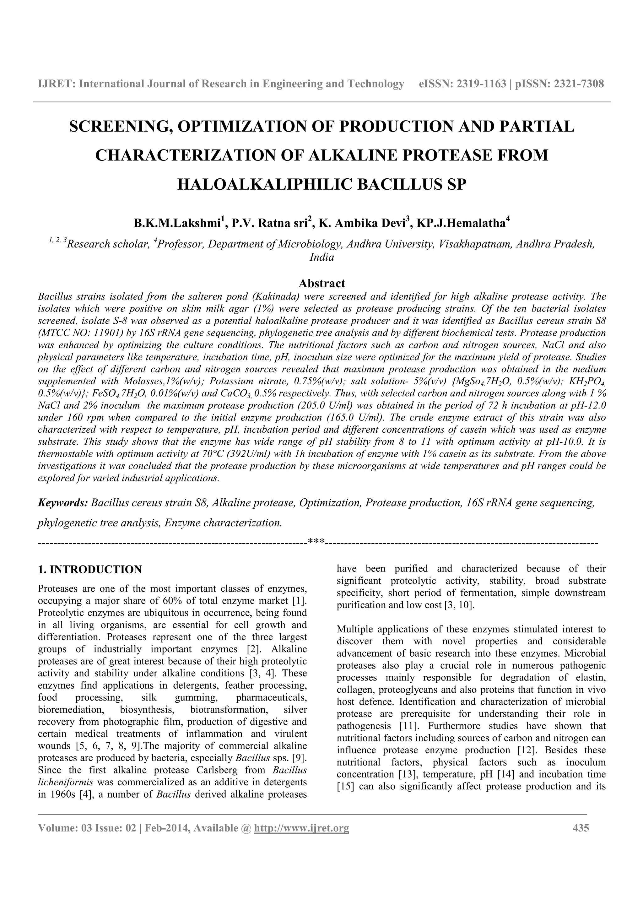Screening, optimization of production and partial | PDF