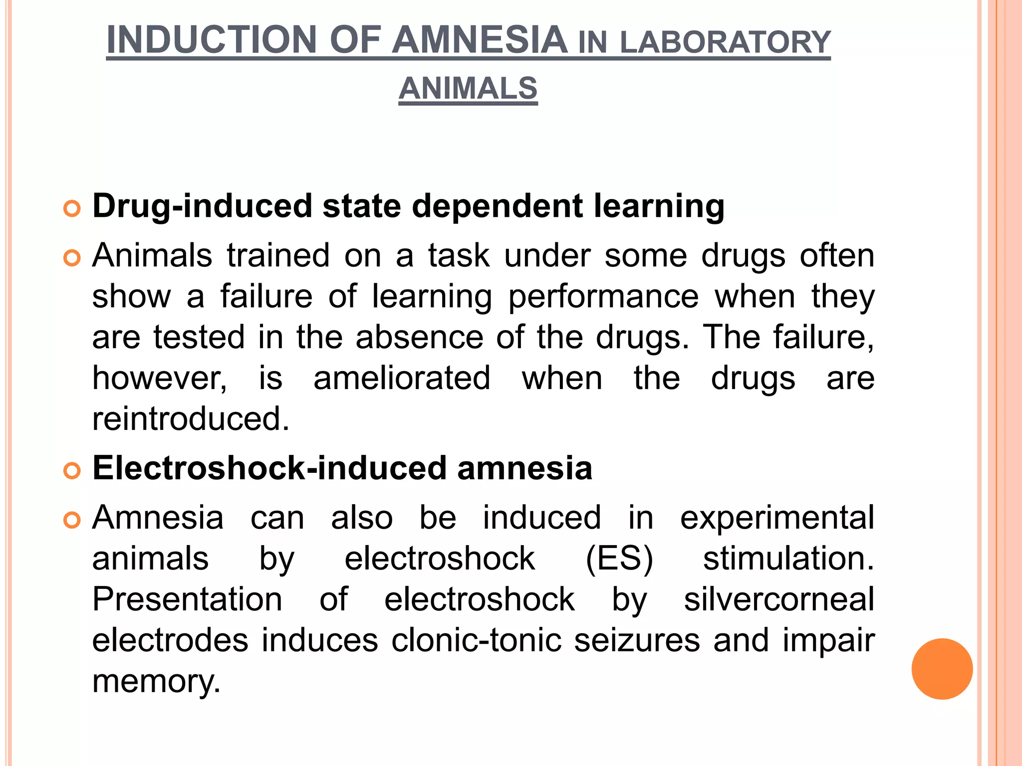 Screening procedure for amnesia | PPTX