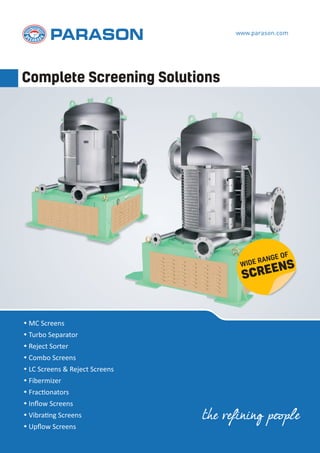 Get Complete Screening Solution For Your Paper Mill | PDF