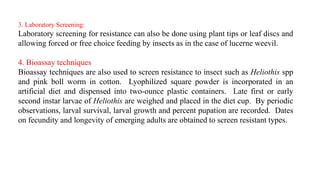 Screening protocols for major pests of crops | PPTX
