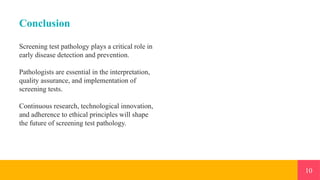 Screening Test topic in Pathology .pptx