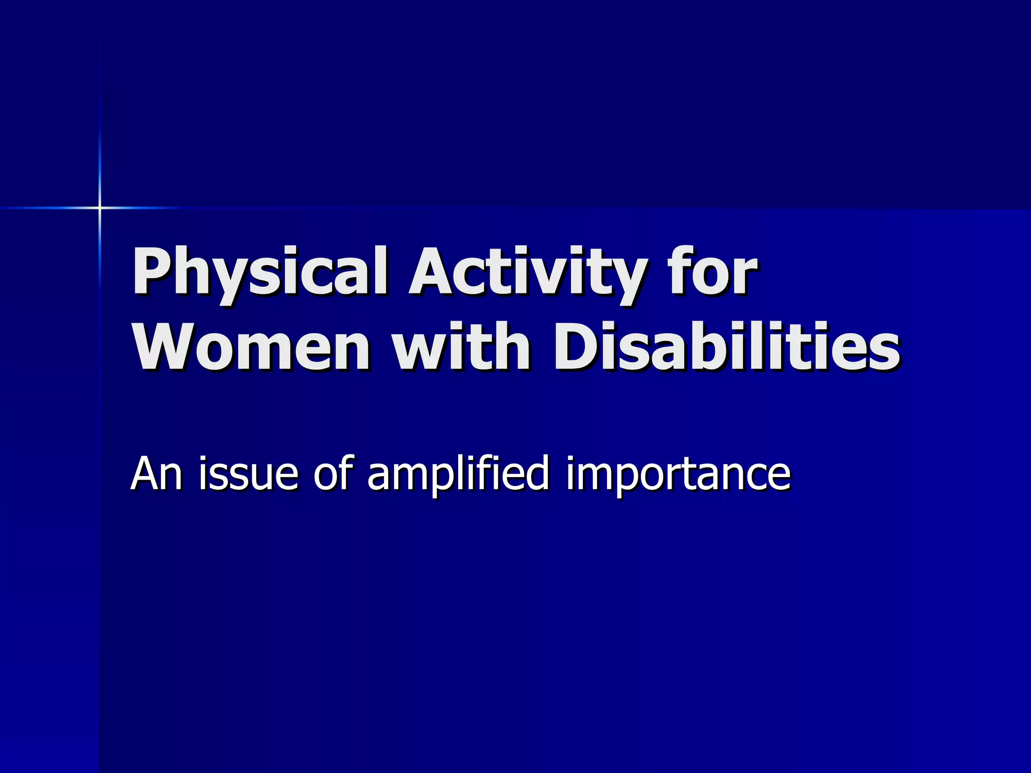 Screening women with physical disabilities | PPT | Fitness and Exercise | Healthy Living