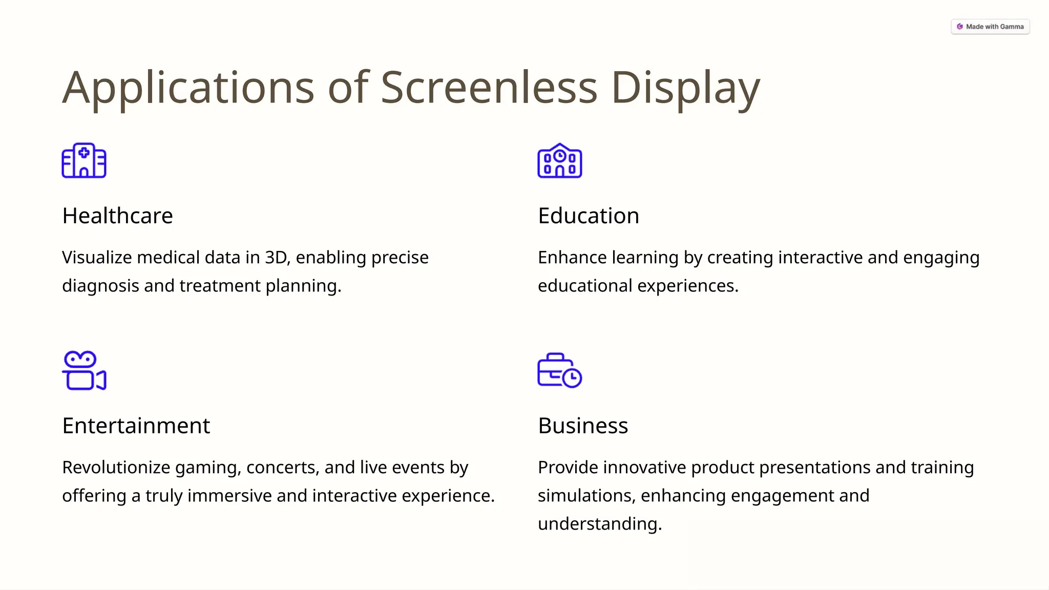 Screenless Display in the advanced world | PPT
