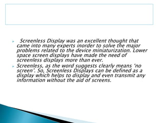 Screenless display | PPTX