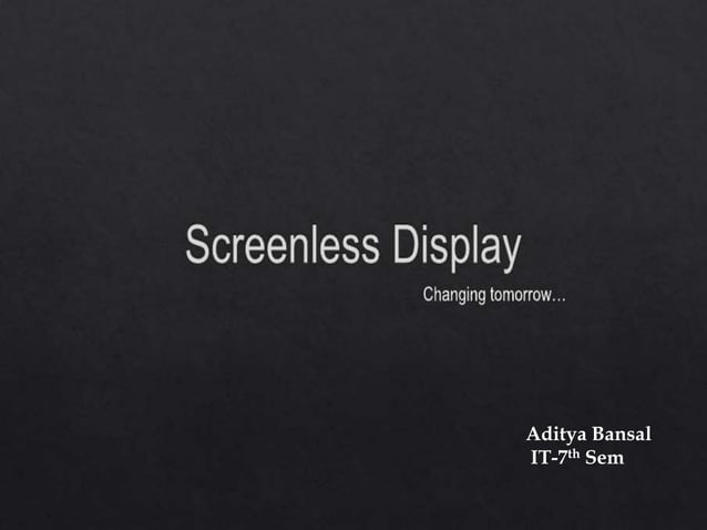 Screenless display | PPT
