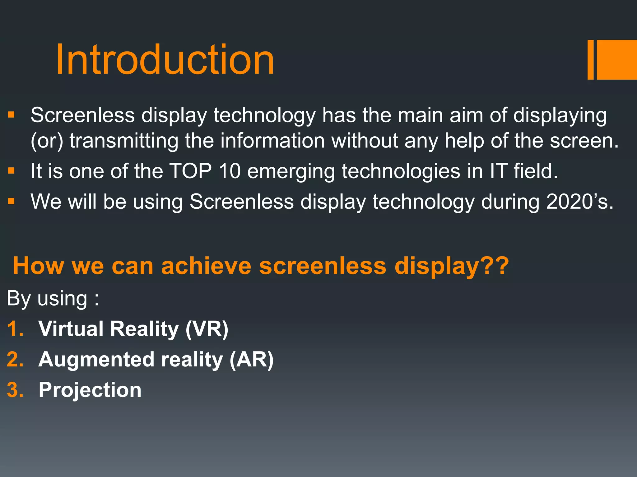 Screenless display | PPT