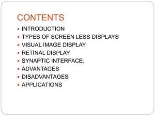 Screen less display | PPTX