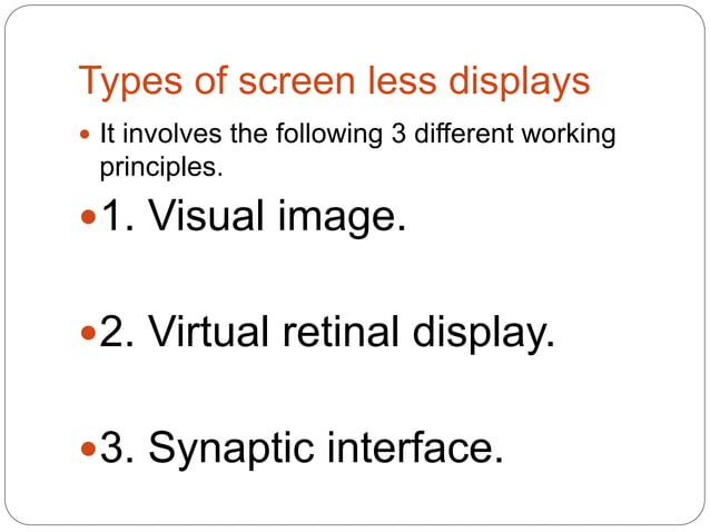 Screen less display | PPT