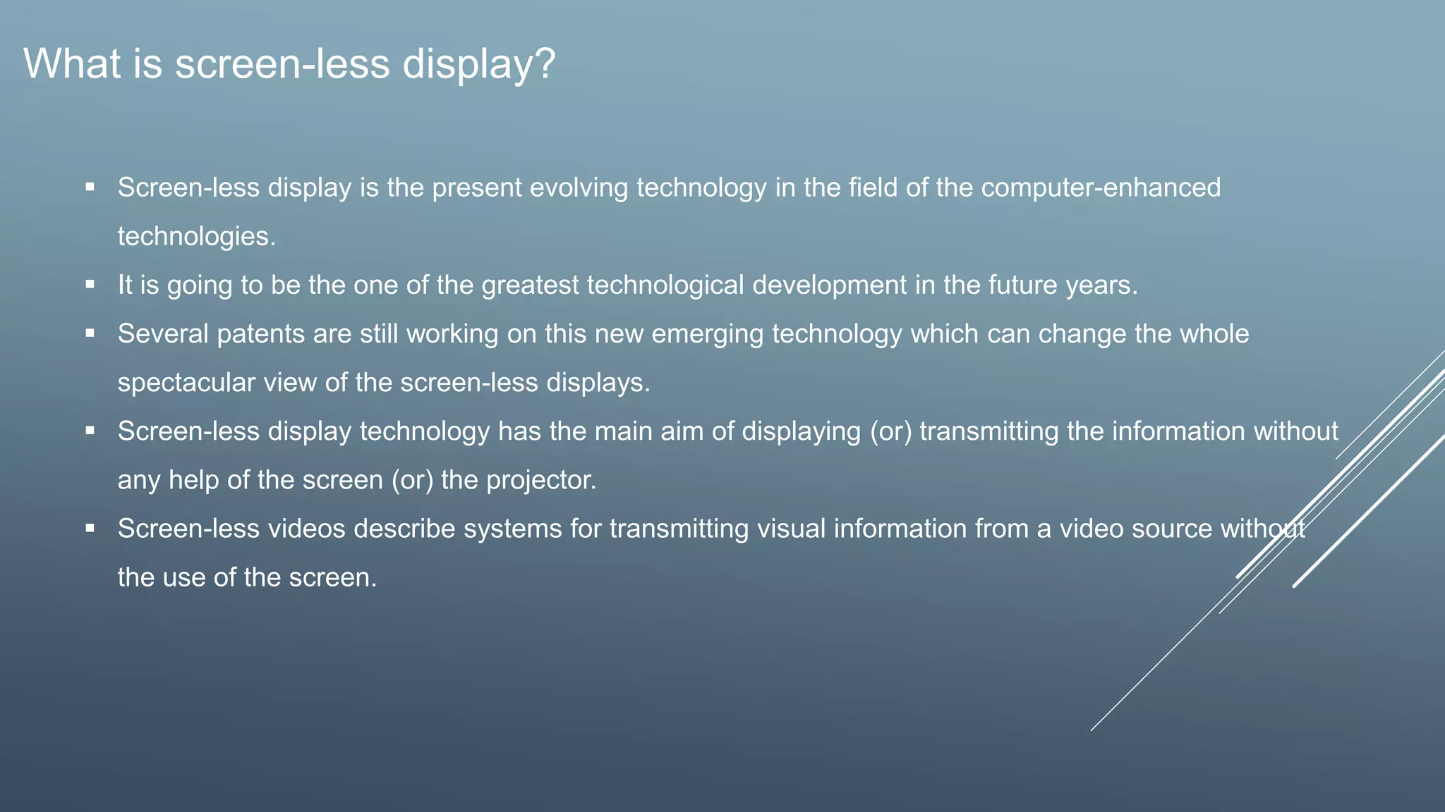 Screenless display | PPT