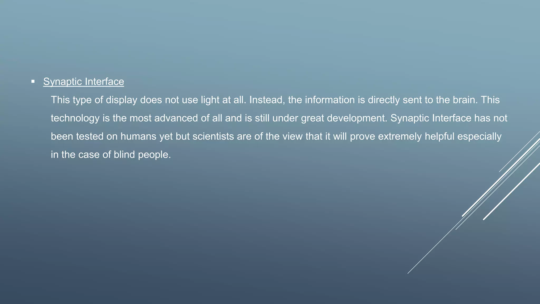 Screenless display | PPT