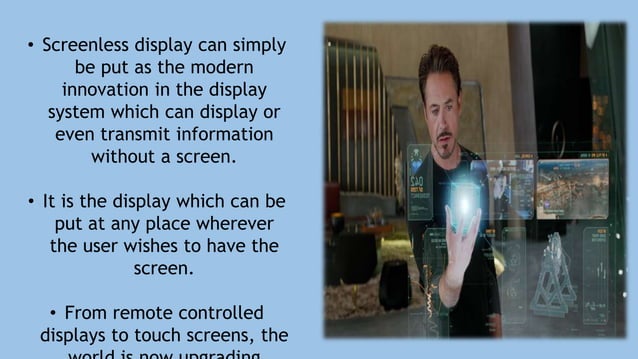 Screenless Display technology for the future. | PPT
