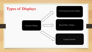 SCREENLESS DISPLAY SCREENLESS DISPLAY SCREENLESS DISPLAY SCREENLESS ...