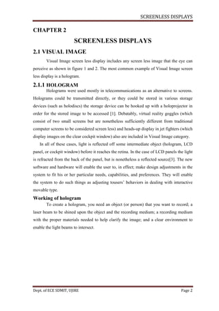 Screenless displays seminar report | PDF