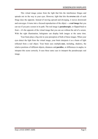 Screenless displays seminar report | PDF