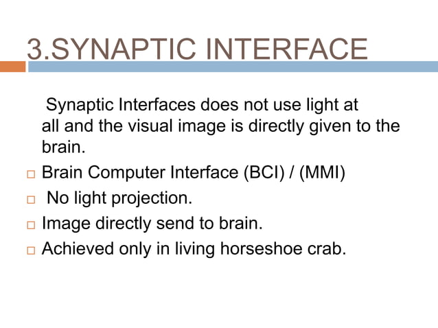 Screenless displays: visualimage, retinaldisplay,synapticdisplays | PPT
