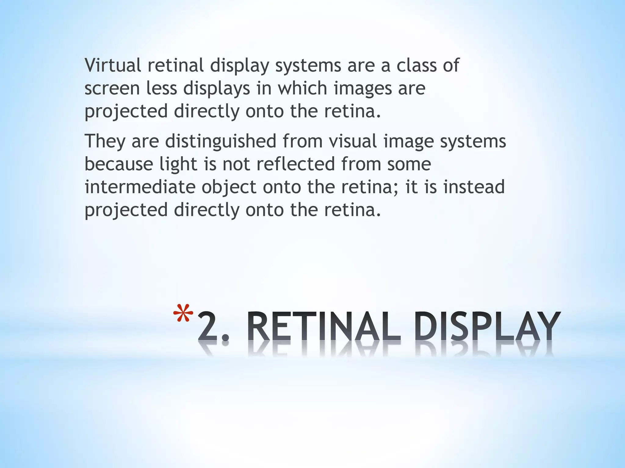Screenless displays ppt | PPTX