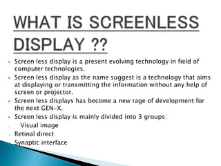 Screenless pd presentation | PPT