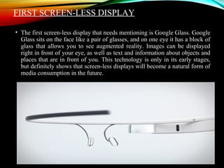 Screenless Display PPT | PPT