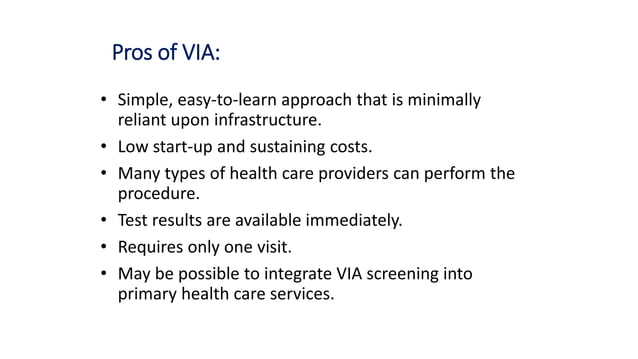 Cervical Cancer Screening Modalities | PPT