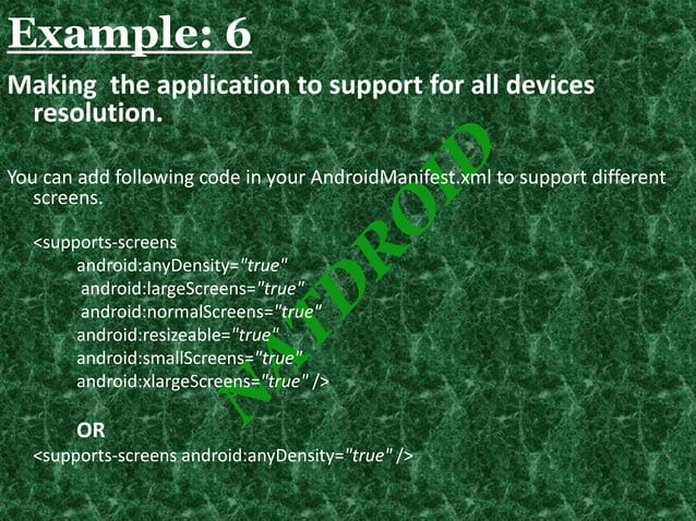Screen orientations in android | PPSX | Operating Systems | Computer Software and Applications