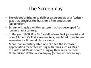 Screenplay | PPTX