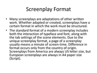Screenplay | PPTX