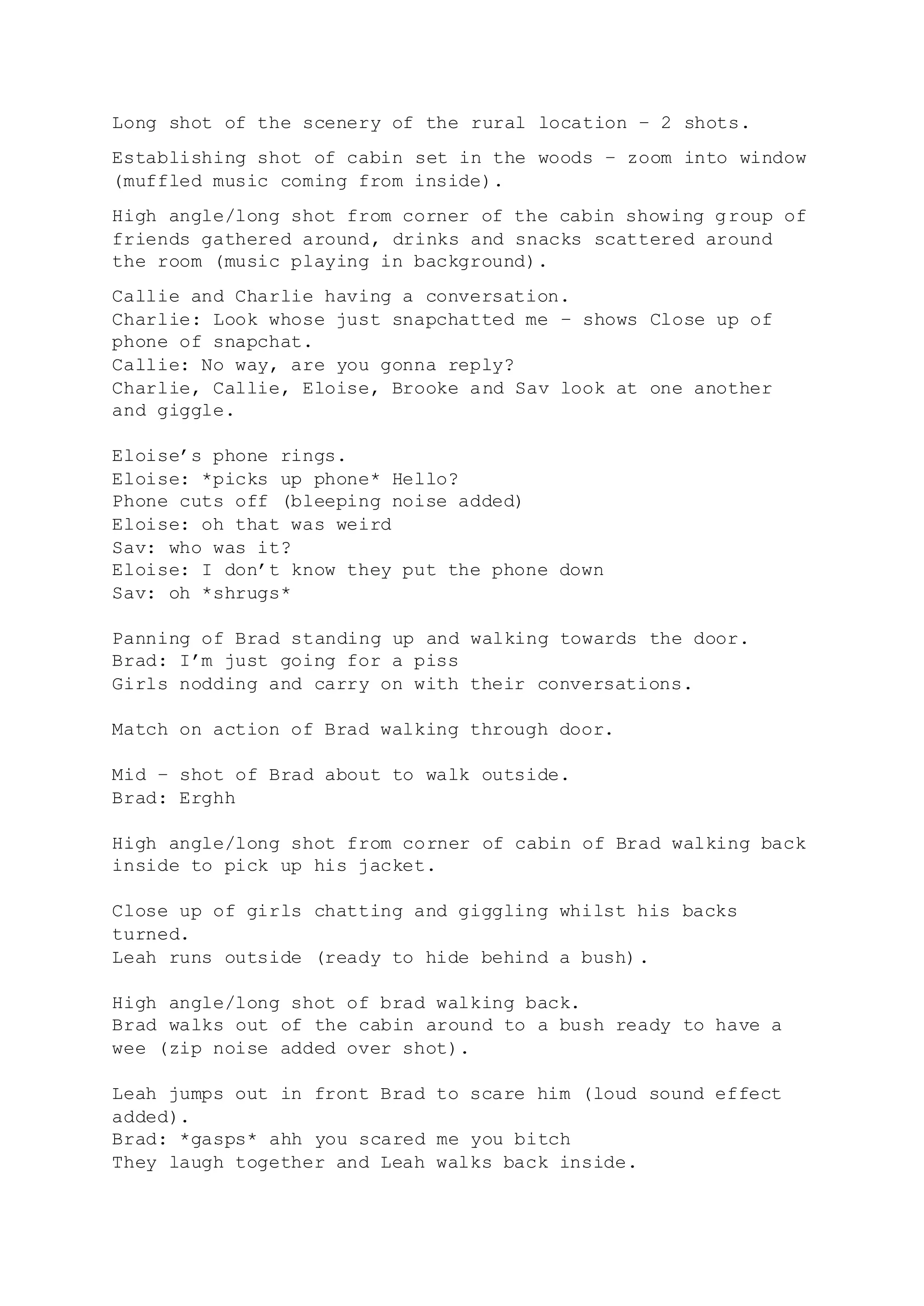 Screenplay | DOCX | Horror | Genres