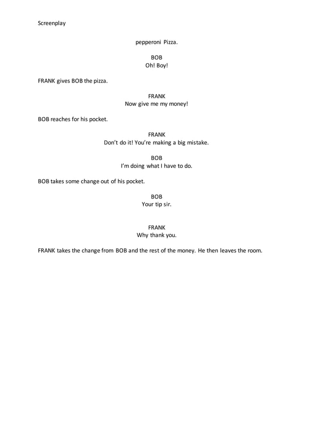 Screen play Preliminary | PDF