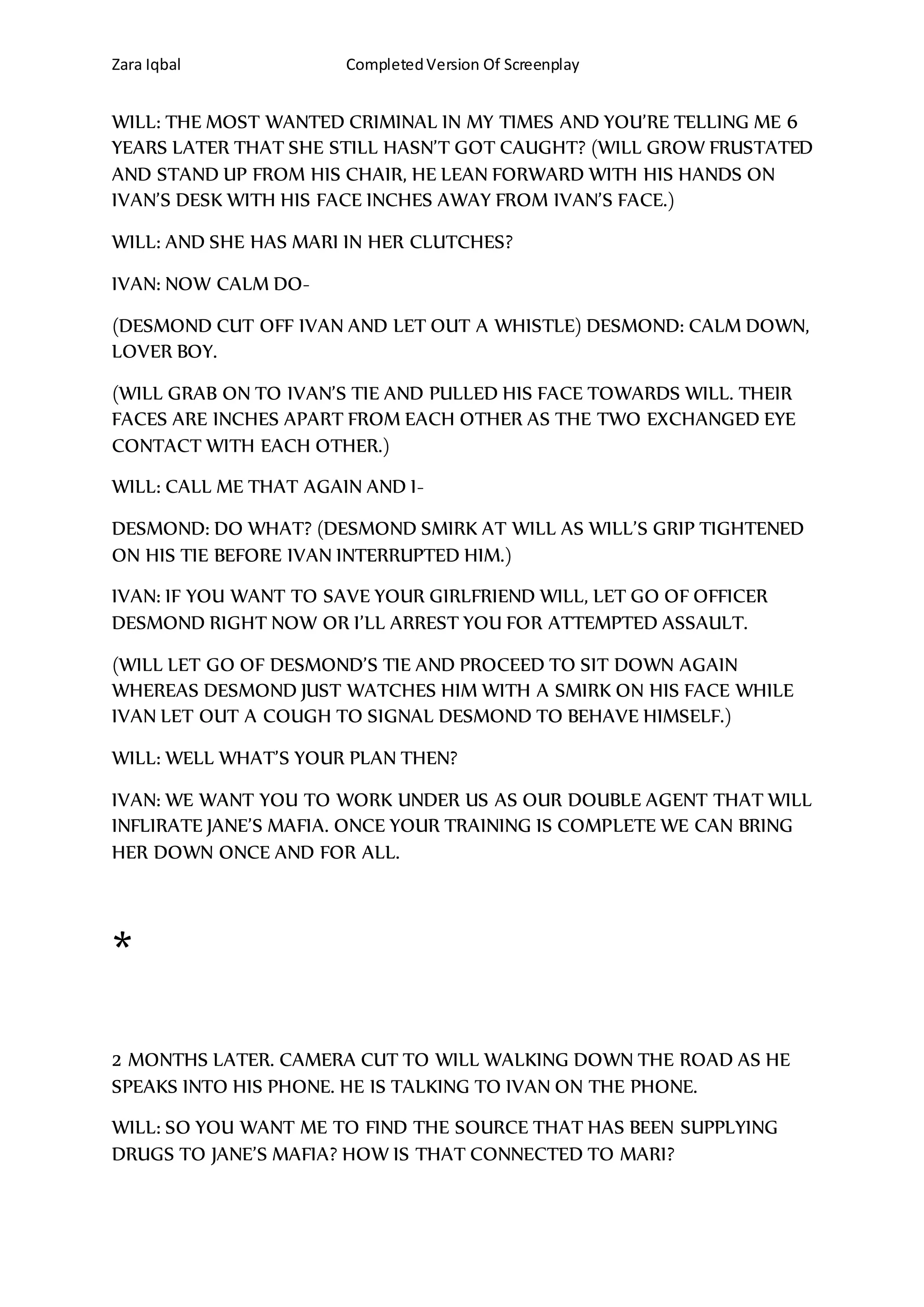 Screen play | DOCX | True Crime | Genres