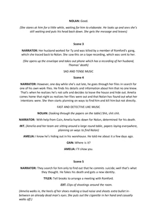 Screenplay for trailer | DOCX | Screenwriting | Content Production