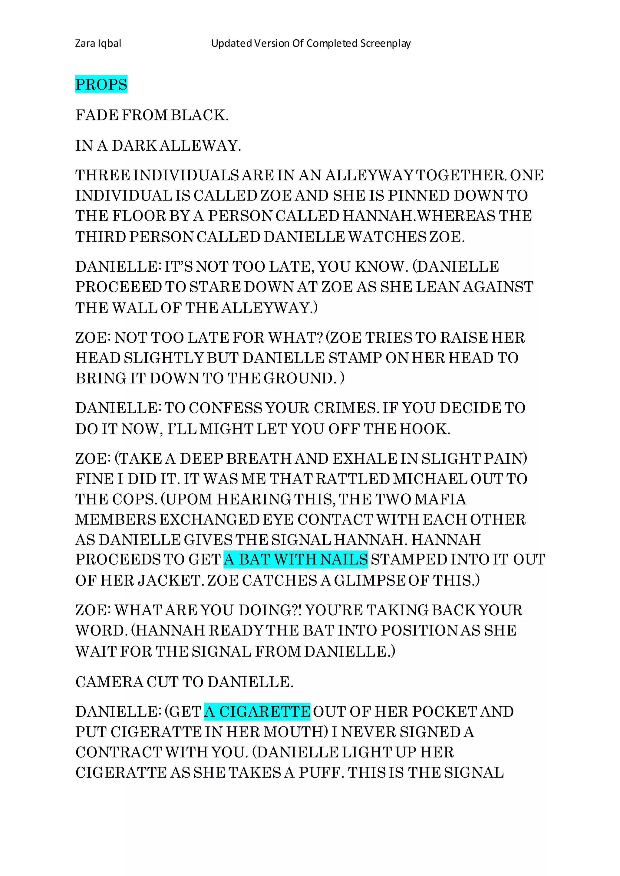 Screen play 1 | DOCX