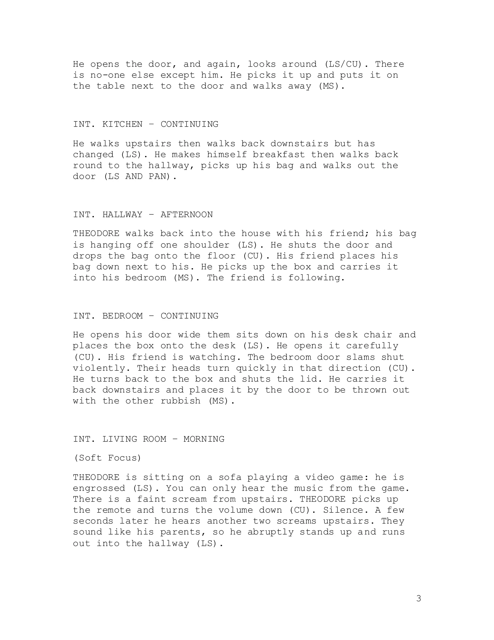 Filming Screenplay | DOCX