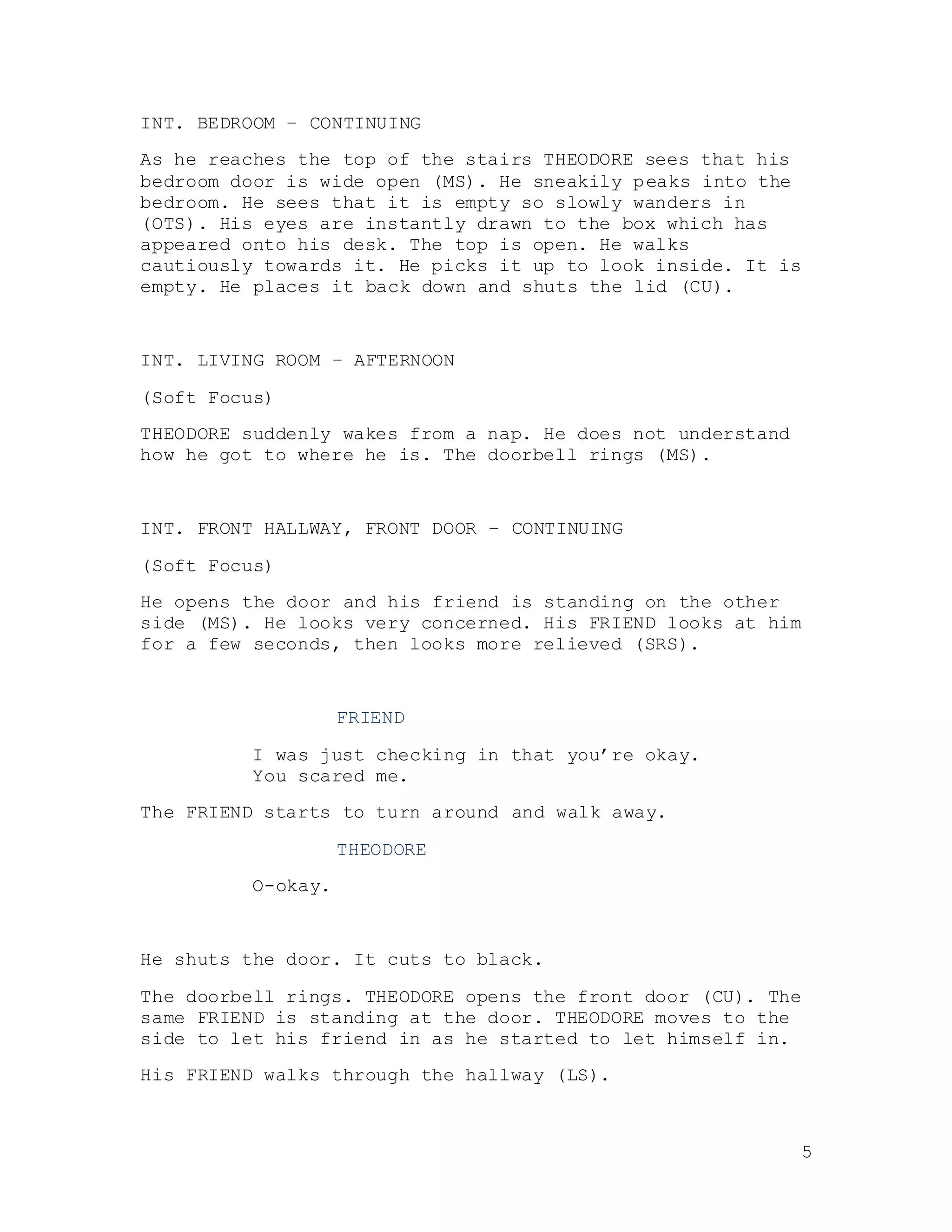 Filming Screenplay | DOCX