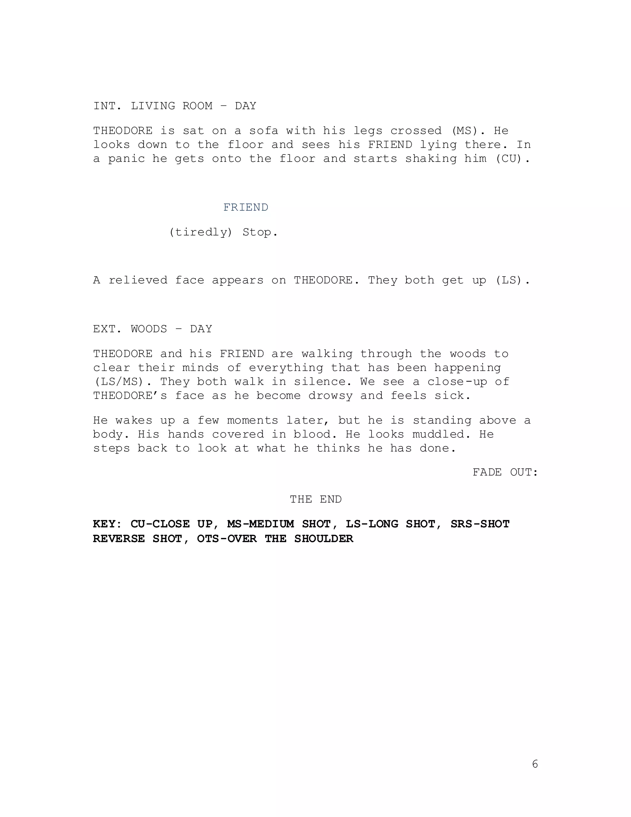Filming Screenplay | DOCX