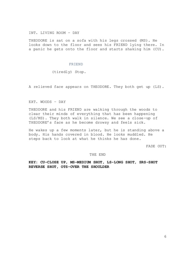 Filming Screenplay | DOCX