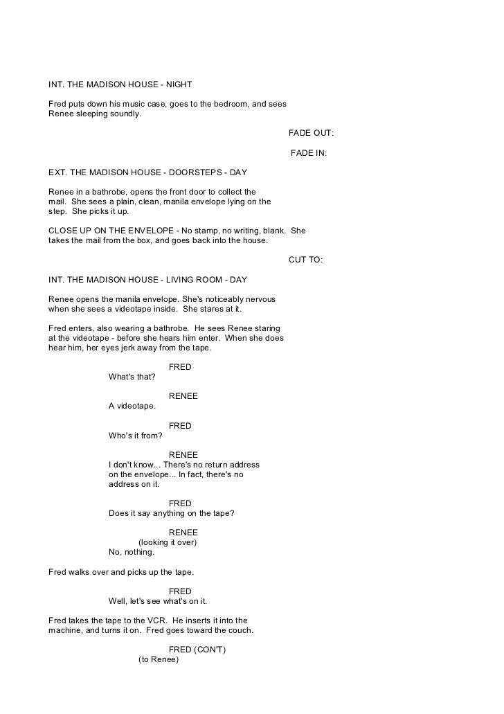 Screenplay lost highway - David Lynch