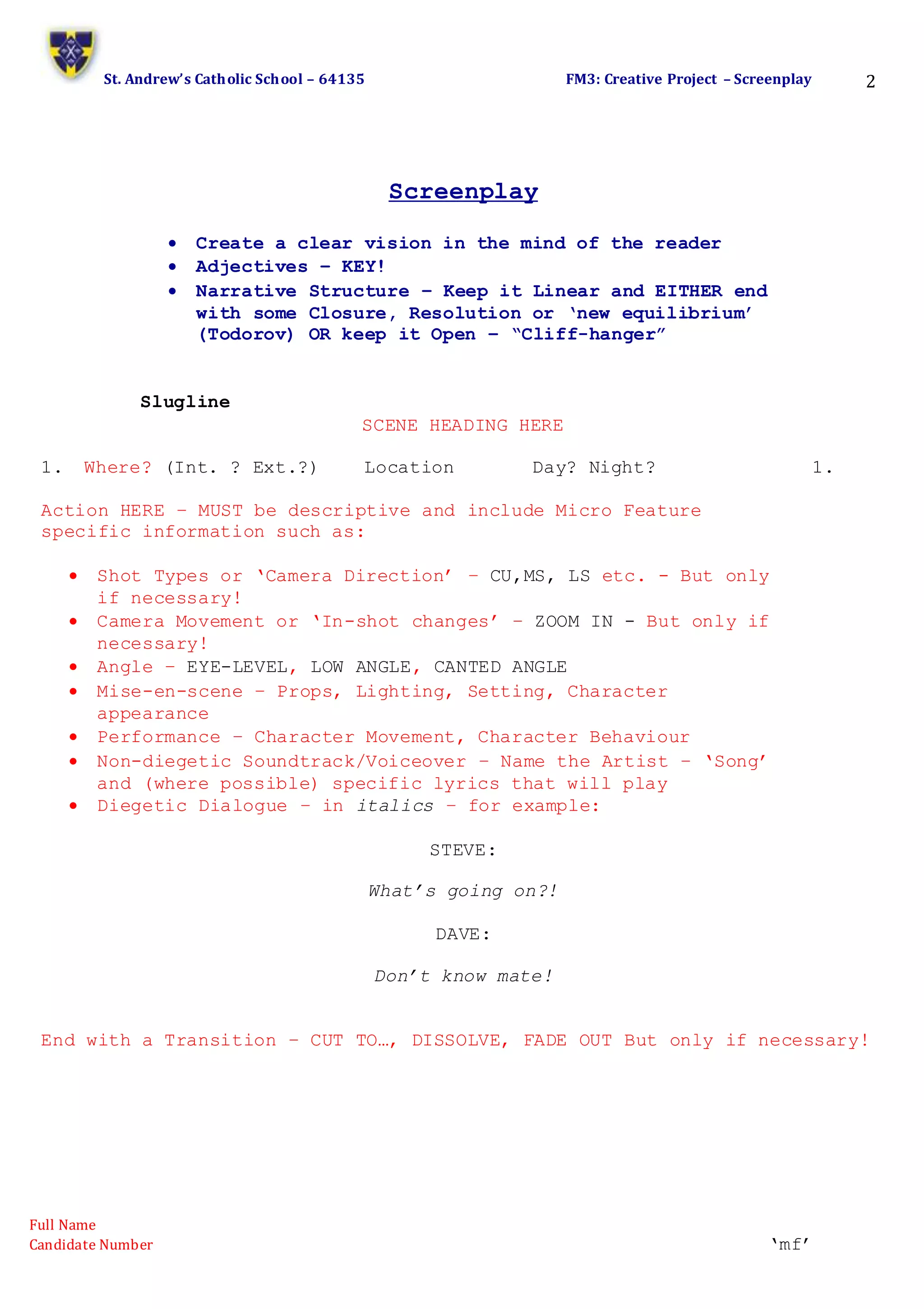 FM3 - Screenplay Template | DOCX