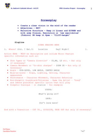 FM3 - Screenplay Template | DOCX